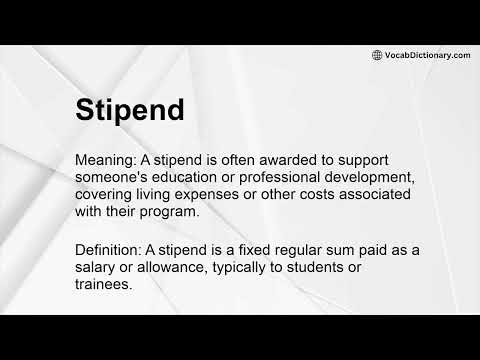 Stipend Meaning