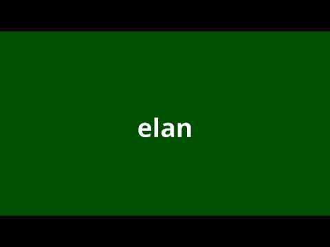 what is the meaning of elan
