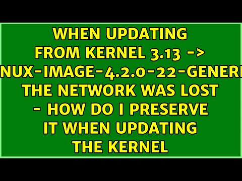 When updating from kernel 3.13 -> linux-image-4.2.0-22-generic the network was lost - how do I...