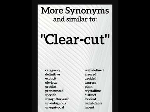 Improve Your Vocabulary | Synonyms for the phrase 'CLEAR CUT' #vocabulary #synonymswords #english