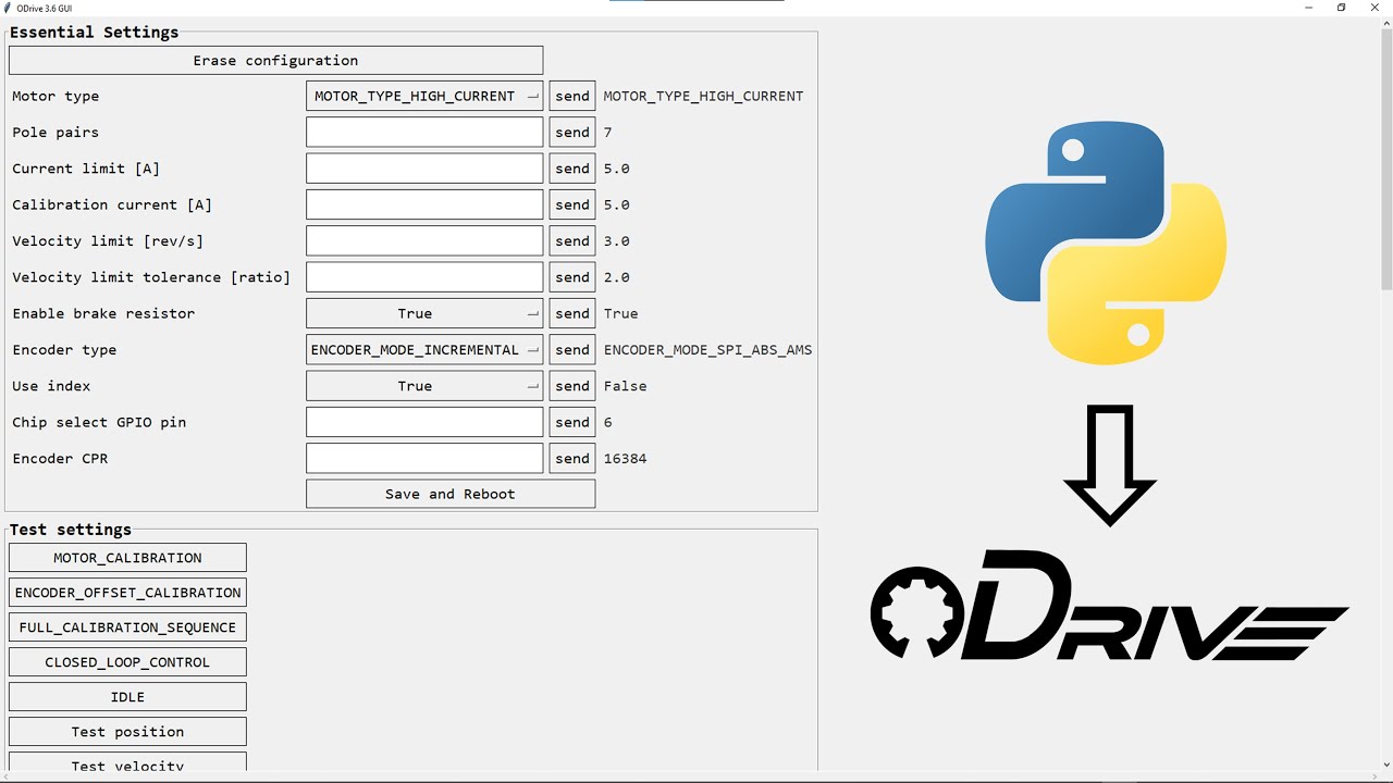 Odrive V3 6 Python Gui Projects Odrive Community