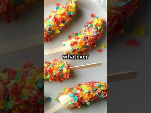 Frozen Banana Cereal Pops THE ABSOLUTE BEST Breakfast Hack