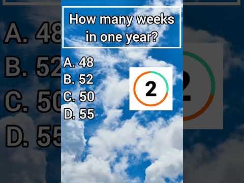 how many weeks in one year #shorts