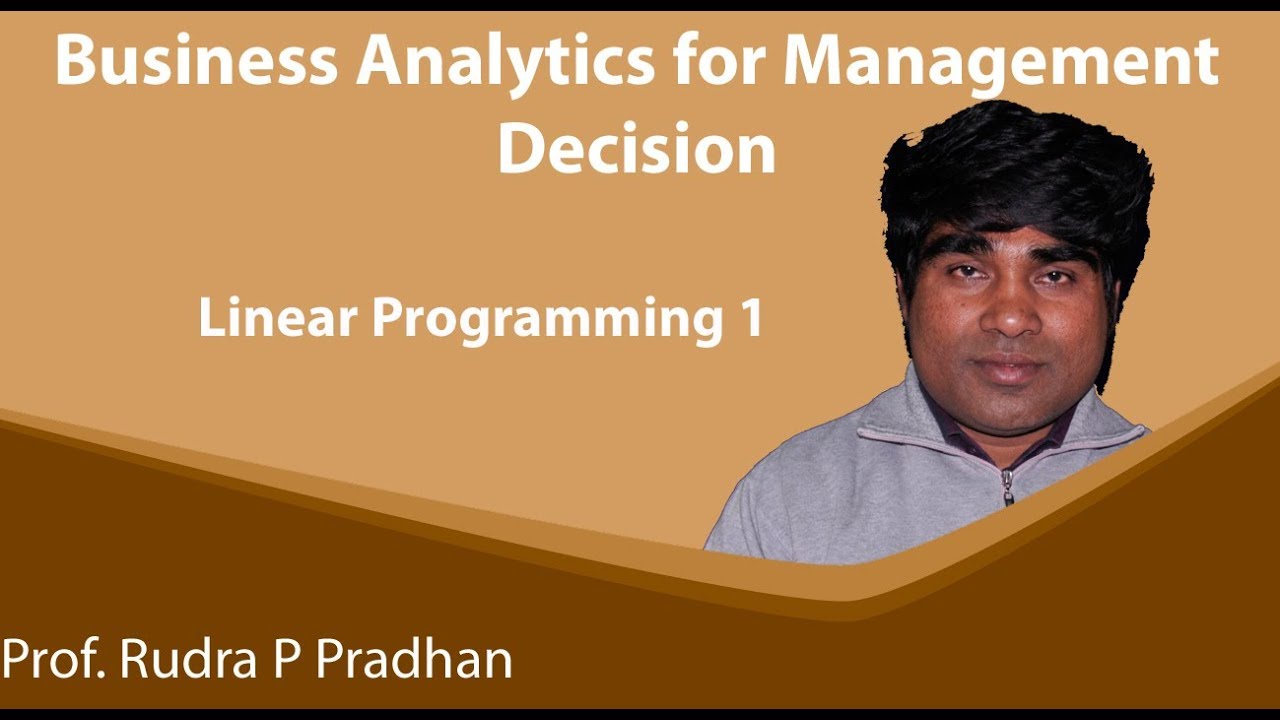 Lecture 42 : Linear Programming 1