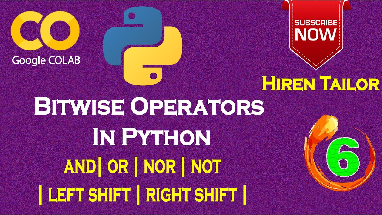 Bitwise Operators In Python (Complement | Left Shift and Right Shift With Example)