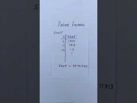 Prime Factors of 5005 ch-1st of class 10th Ncert  Maths Catcher Aneja