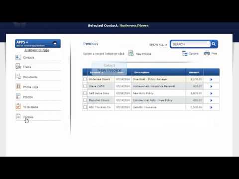 ACORD Forms - How to Create an Invoice - Choices Software
