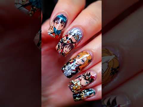 Anime Nail Art Designs 😍 #AnimeNailArt #nailsart