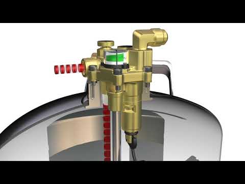 Gaslow Refillable LPG Multivalve Cylinder operation Animation