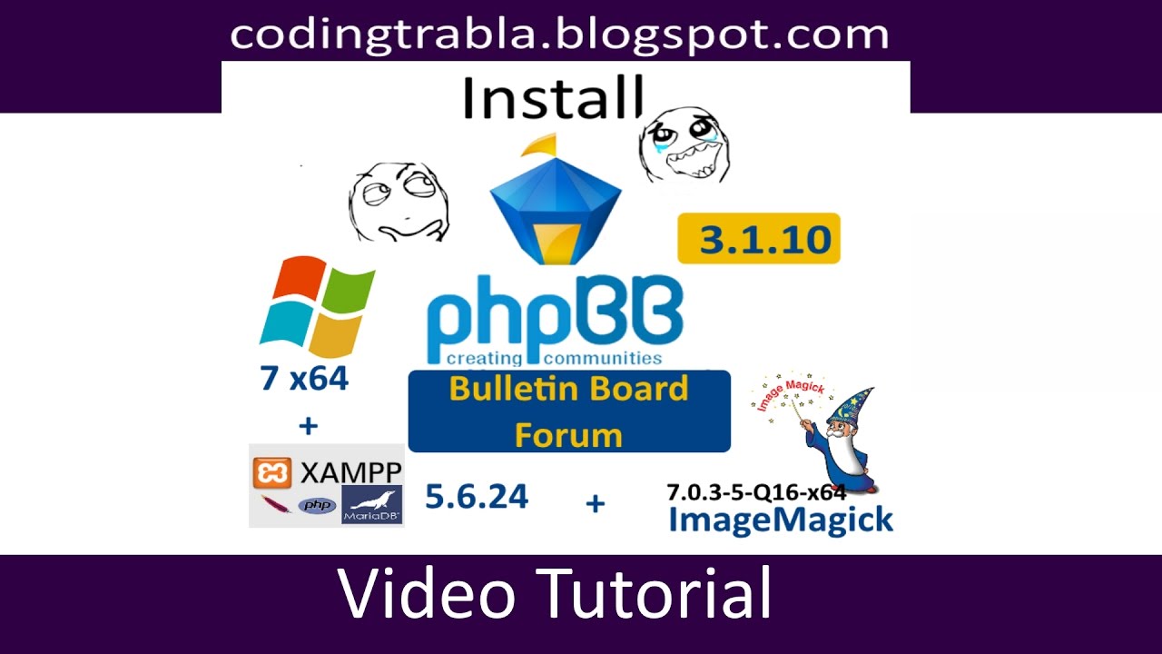 Install phpBB 3.1.10 on windows 7 localhost ( XAMPP 5.6.24 ) - open source PHP Forum byAO