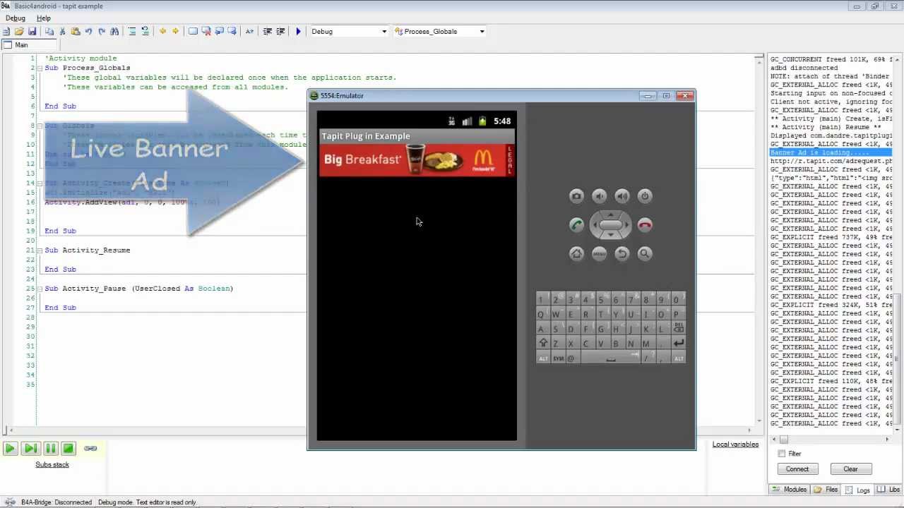 Basic4Android Plugin Tutorial Video