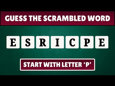 Guess the Scramble Word Start with P | Scrambled Word Challenge | Quiz World Sunita