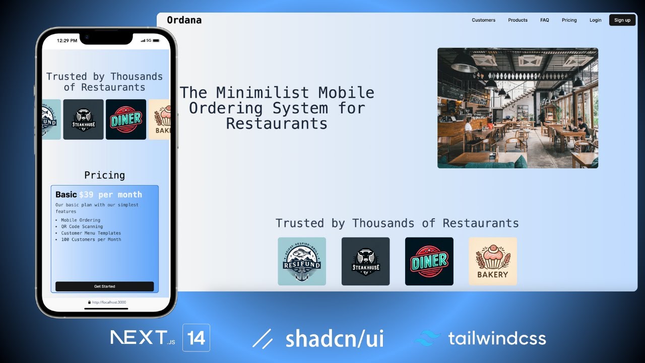 Build a Mobile Responsive Landing Page Using Next.js 14, Tailwind CSS, and Shadcn UI
