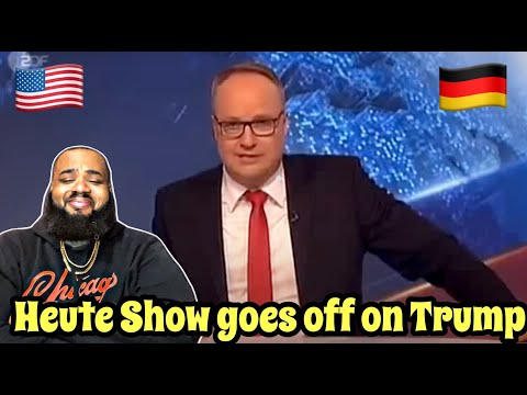 AMERICAN REACTS to Donald Trump destroyed by German SATIRE TV - Heute Show 🇩🇪