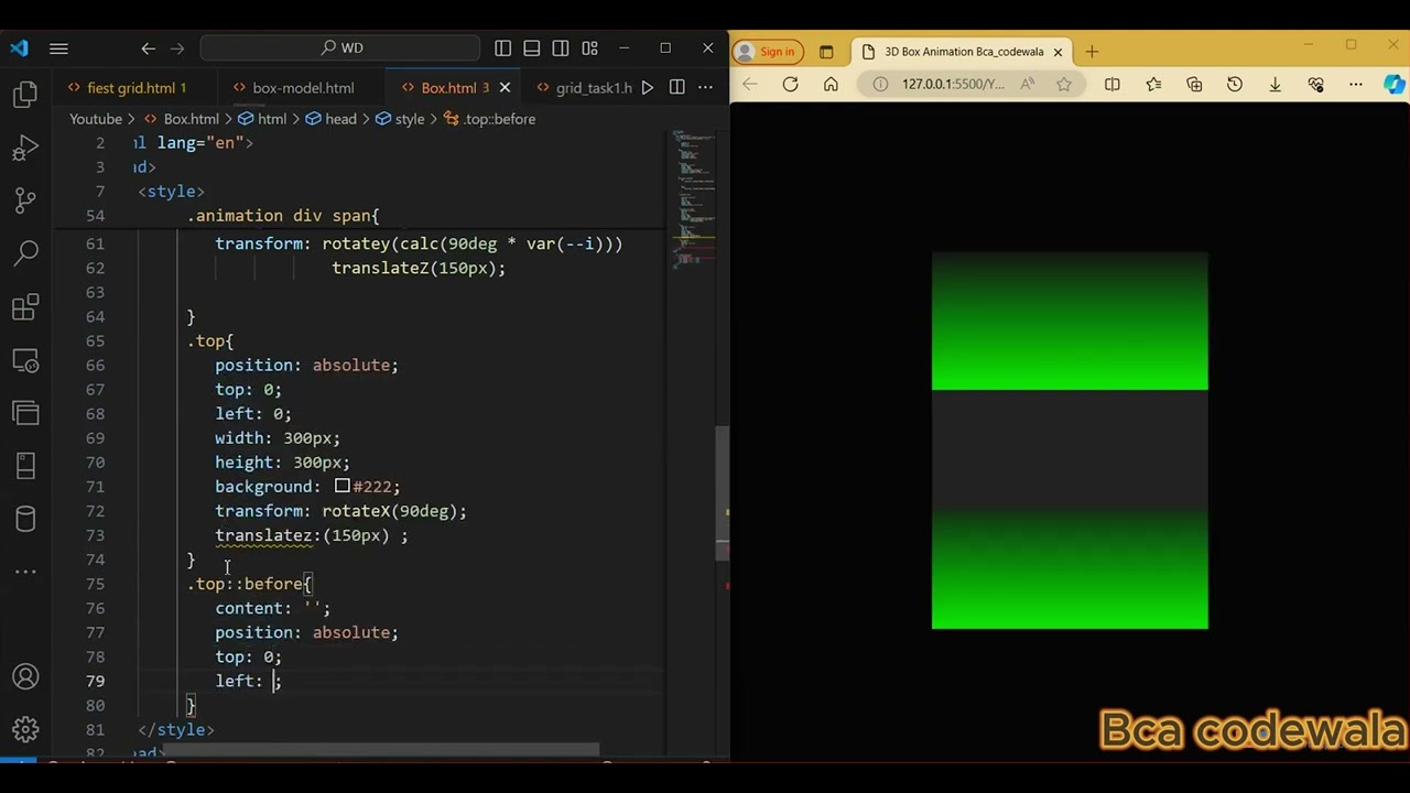 Ambient Light Effects | CSS 3D Glowing Cube Animation Effects  | create in 3D Box Animation #effect