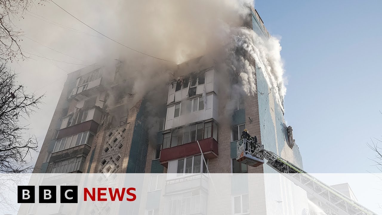 Russian strike on flats kills 10 in one of deadliest attacks on western Ukraine | BBC News