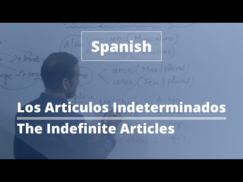 Los Articulos Indeterminados en Español || The Indefinite Articles in Spanish