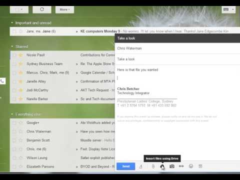Sending Attachments from your Google Drive