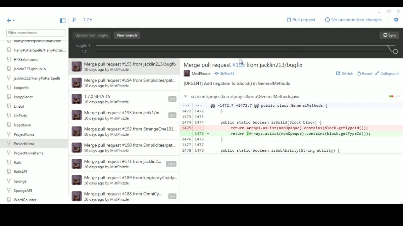 Github - Comparison Graph Overview