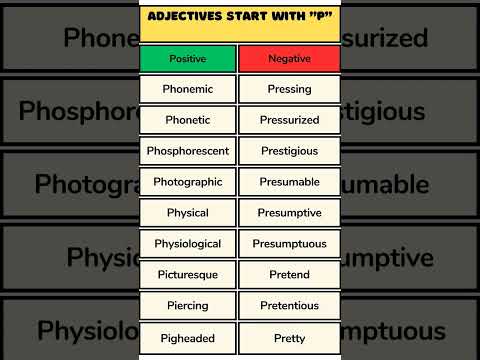 "Adjective Start with P" #adjective #shorts #viral