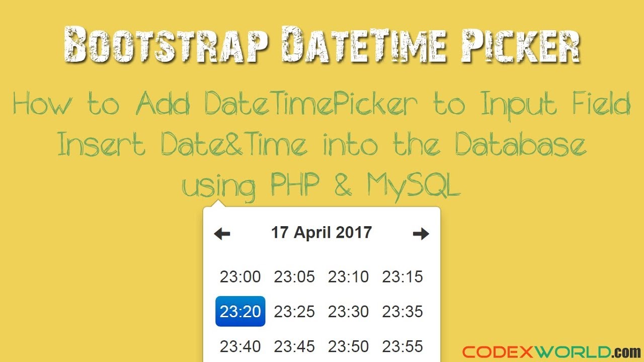 Bootstrap Datetimepicker   Add DateTime Picker to Input Field