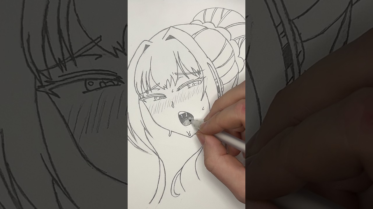 How to draw anime girl mouth #art #howtodraw #drawingtutorial #foryou #anime #manga #easydrawing