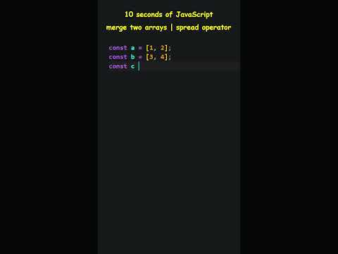 JavaScript Shorts · Merging Two Arrays Using Spread Operator