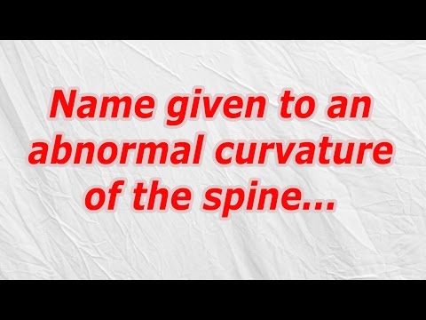 Name given to an abnormal curvature of the spine (CodyCross Crossword Answer)