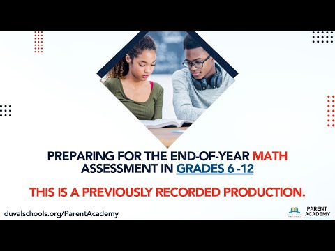 Preparing for the End-of-Year Math Assessments in Grades 6-12 - Spring 2025