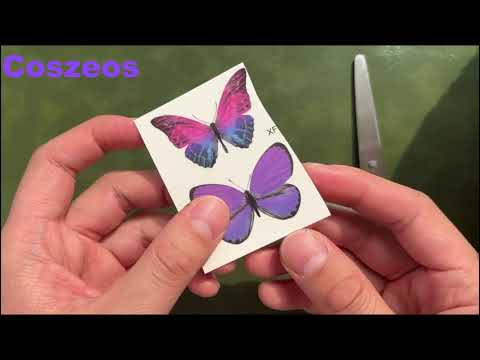 Coszeos Butterfly Temporary Tattoos for Women Kids Girls, 10 Sheets Fake Colorful Butterflies