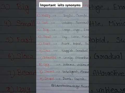 Boost Your IELTS Score: Essential Synonyms You Must Know!"#shorts #short #synonyms #ielts