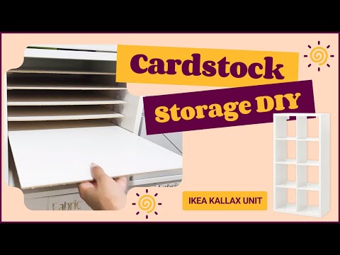 DIY Ikea Kallax Paper Storage Shelves | Craft Room Cardstock Storage Ideas
