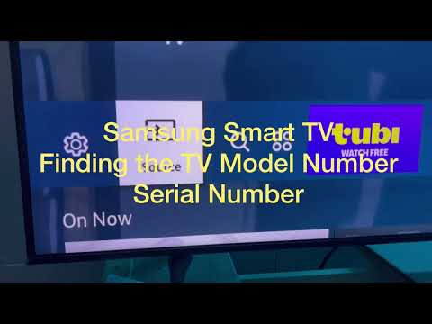 Samsung SMART TV - How to Find Model Number and Serial Number
