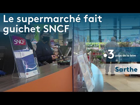 A Beaumont sur Sarthe, le Super U vend des billets SNCF