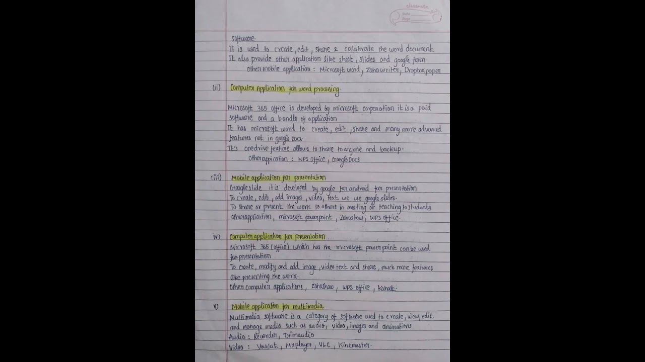 ICT Computer and Internet notes - drive link in comment section operating systems, teaching software