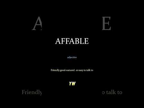 Affable #How to pronounce and meaning of the word #learnenglish #vocab #vocabulary #learn #affable