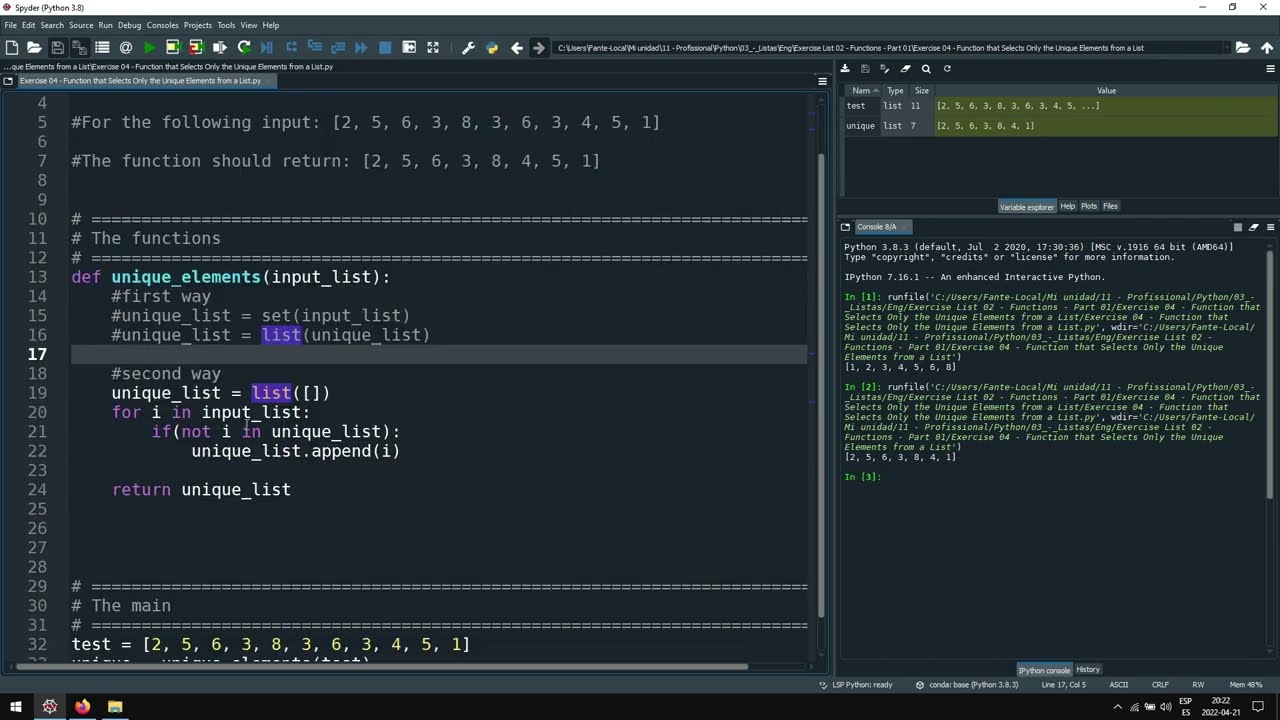 Python Programming – Function that Selects Only the Unique Elements from a List