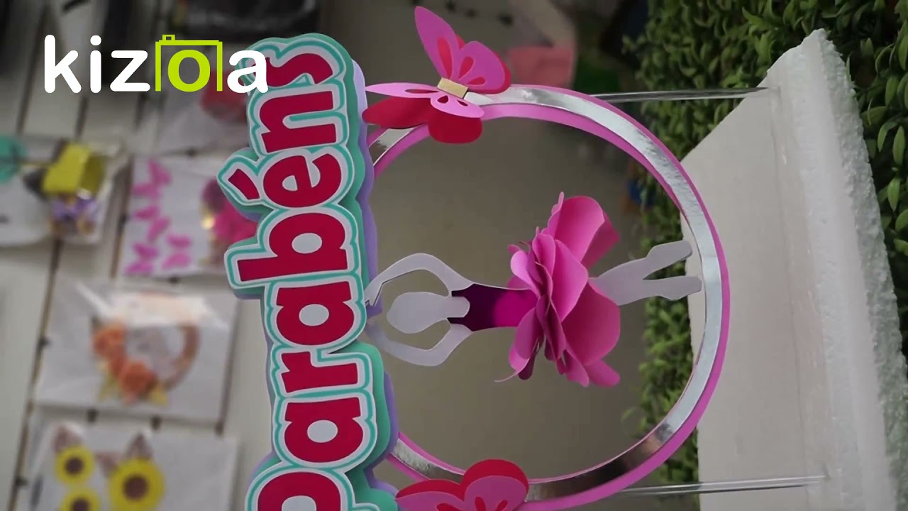 topo de bolo bailarina dançante