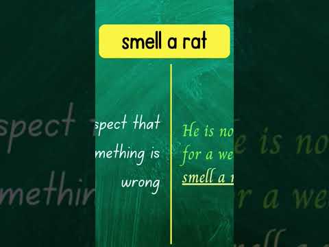 Idioms // SMELL A RAT - with meanings, examples and alternatives // For All // Speaking Skills