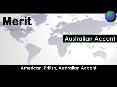 Merit - How to Pronounce Merit in Australian Accent, British Accent, American Accent