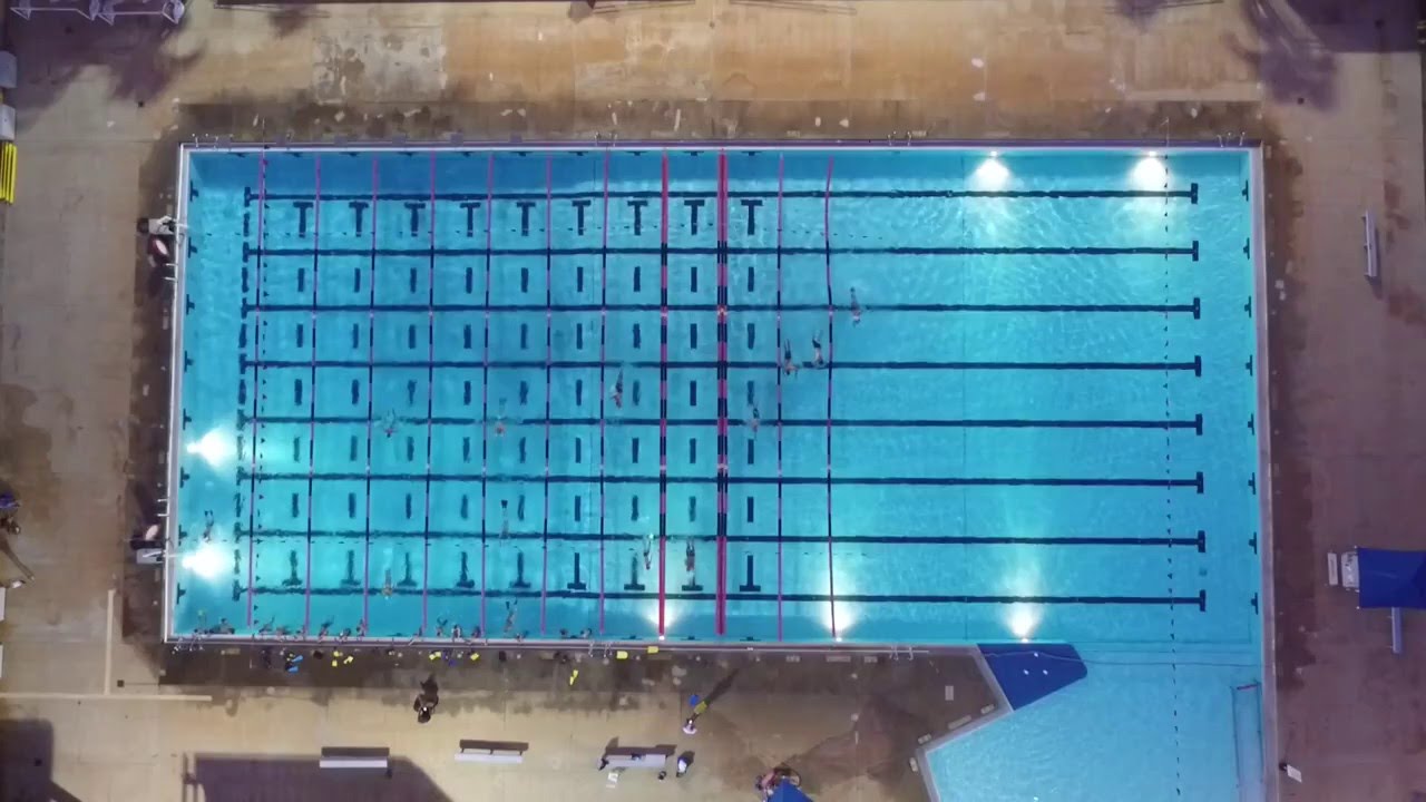 Drone Shot of Lahaina Aquatic Center and Lahaina Skate Park - Maui, Hawaii.