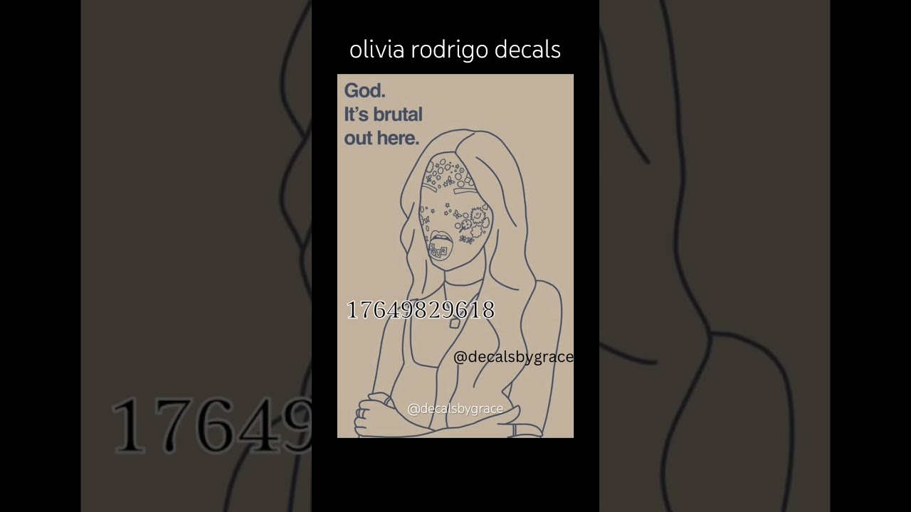 olivia rodrigo decals || by @decalsbygrace || #decals #roblox #berryave #bloxburg #oliviarodrigo