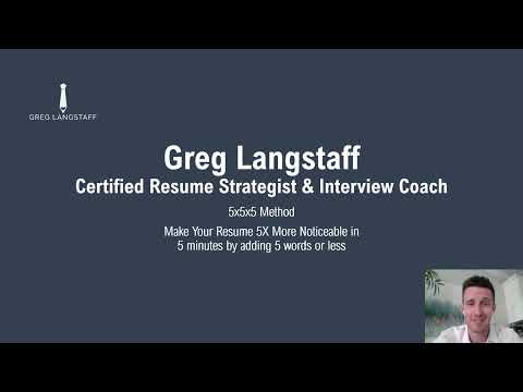 5x5x5 Method - Make Your Resume 5 Times More Noticeable in 5 Minutes by Adding 5 Words or Less