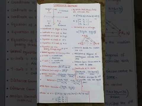 co-ordinate geometry formula