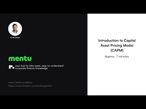 mentu | introduction to capital asset pricing model (capm)