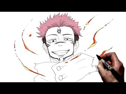 How To Draw Sukuna (Shibuya Opening) | Step By Step | JJK