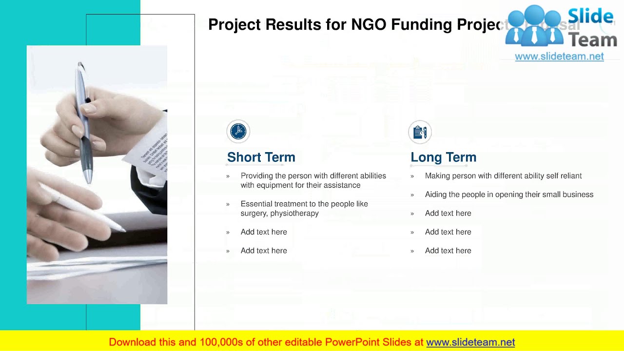NGO Funding Project Proposal PowerPoint Presentation Slides