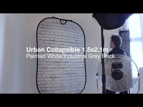 Shooting with Urban Collapsible Painted White/Industrial Grey Brick | Photo Backgrounds | Manfrotto