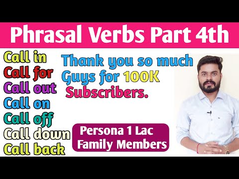 Phrasal Verbs Part 4th Call in, Call out, Call for, Call on, Call off// Phrasal Verbs for Exams