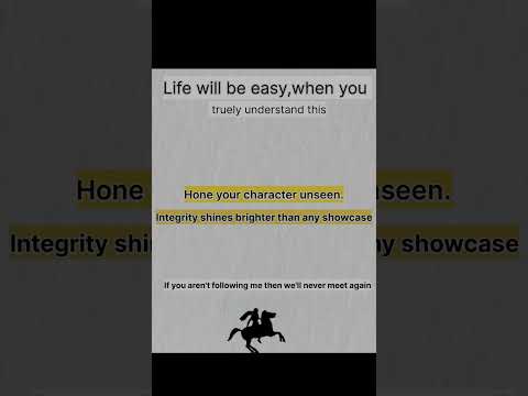 Hone your character unseen Integrity shines brighter than any showcas.#shorts#doug's secular dharma